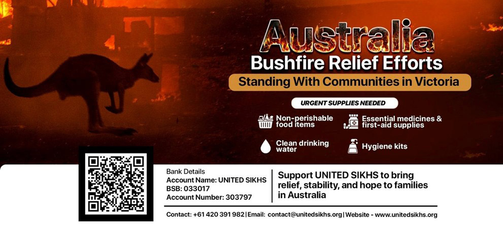 UNITED SIKHS Australia Responds to Victoria Bushfires Crisis – UNITED SIKHS